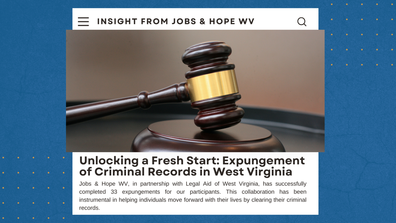 Unlocking a Fresh Start: Expungement of Criminal Records in West ...